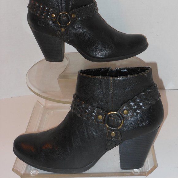 boc | Shoes | Boc Black Leather Ankle Boots Size 1 Medium | Poshmark